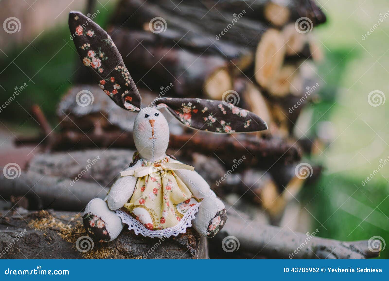 A handmade rabbit doll stock photo. Image of character - 43785962