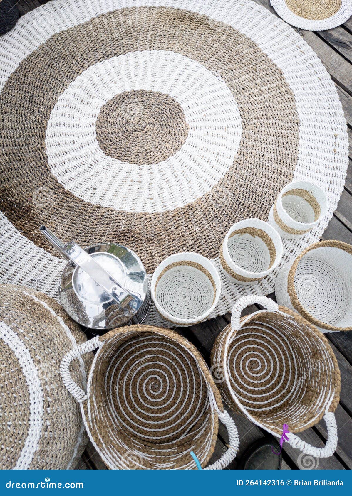 Handmade Rattan on the Shape of Circle Stock Photo - Image of handmade ...