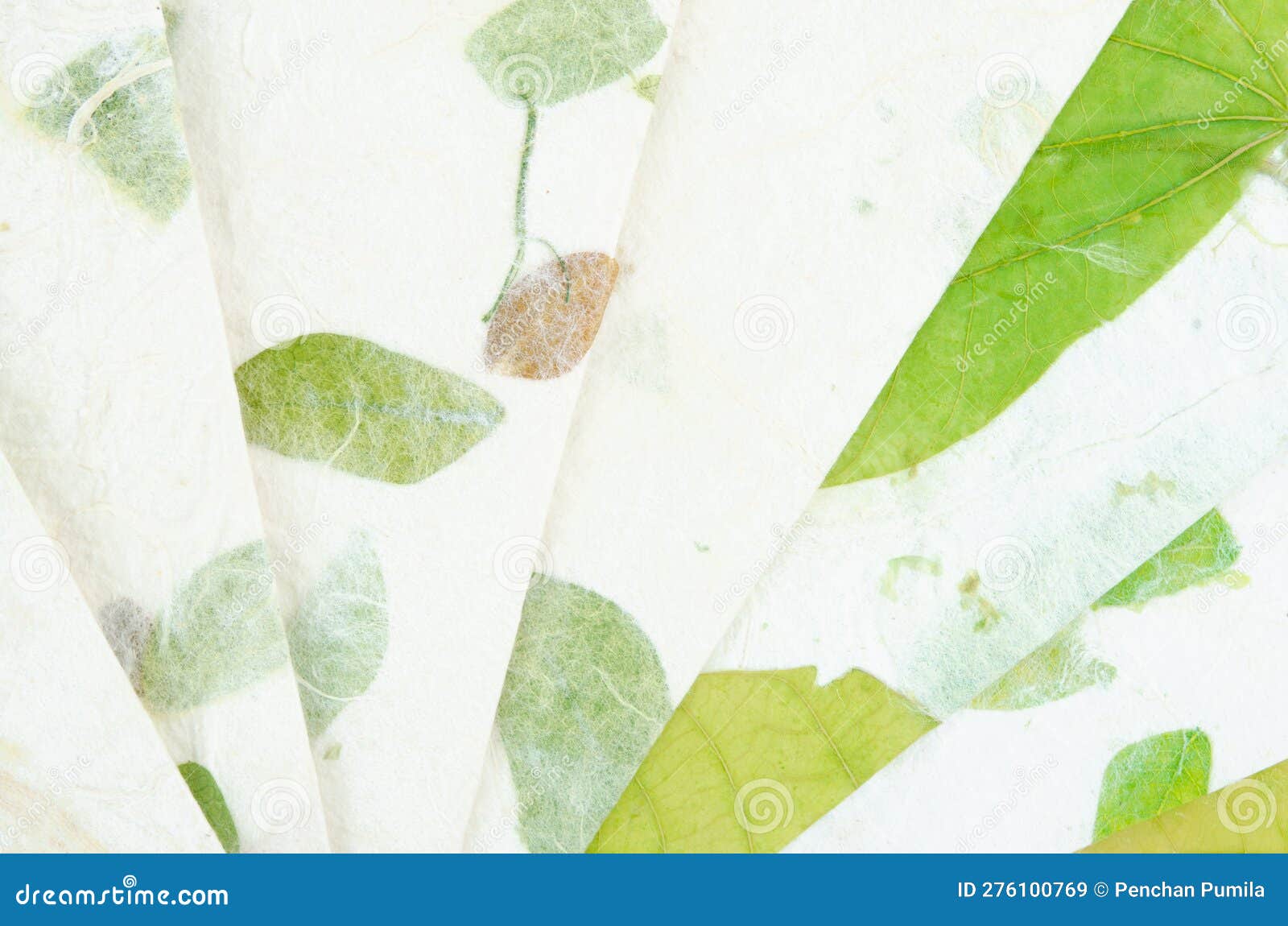 The Handmade Recycled Flower and Leaf Paper Background Stock Image ...
