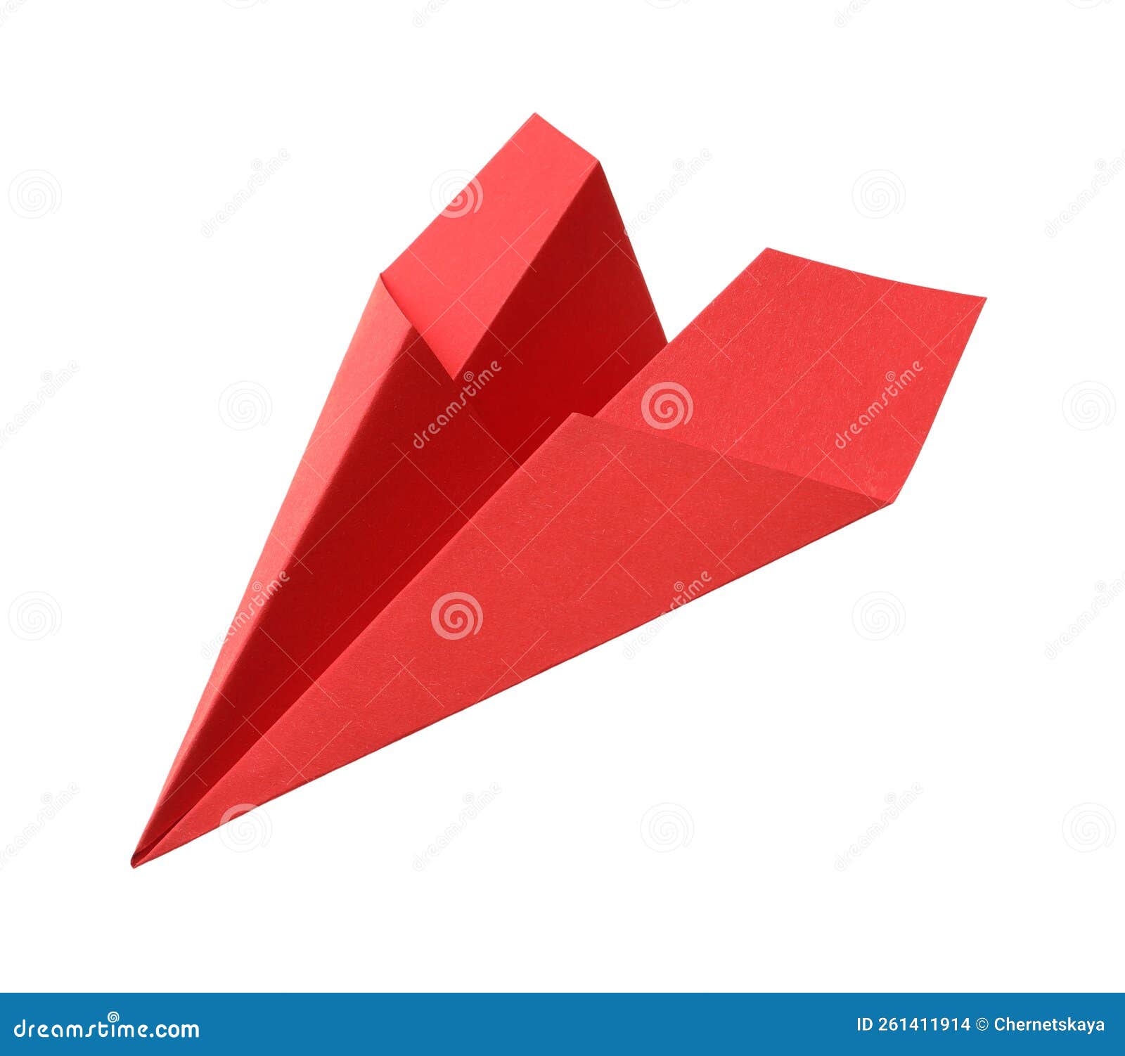 Handmade Red Paper Plane Isolated on White Stock Photo - Image of idea ...