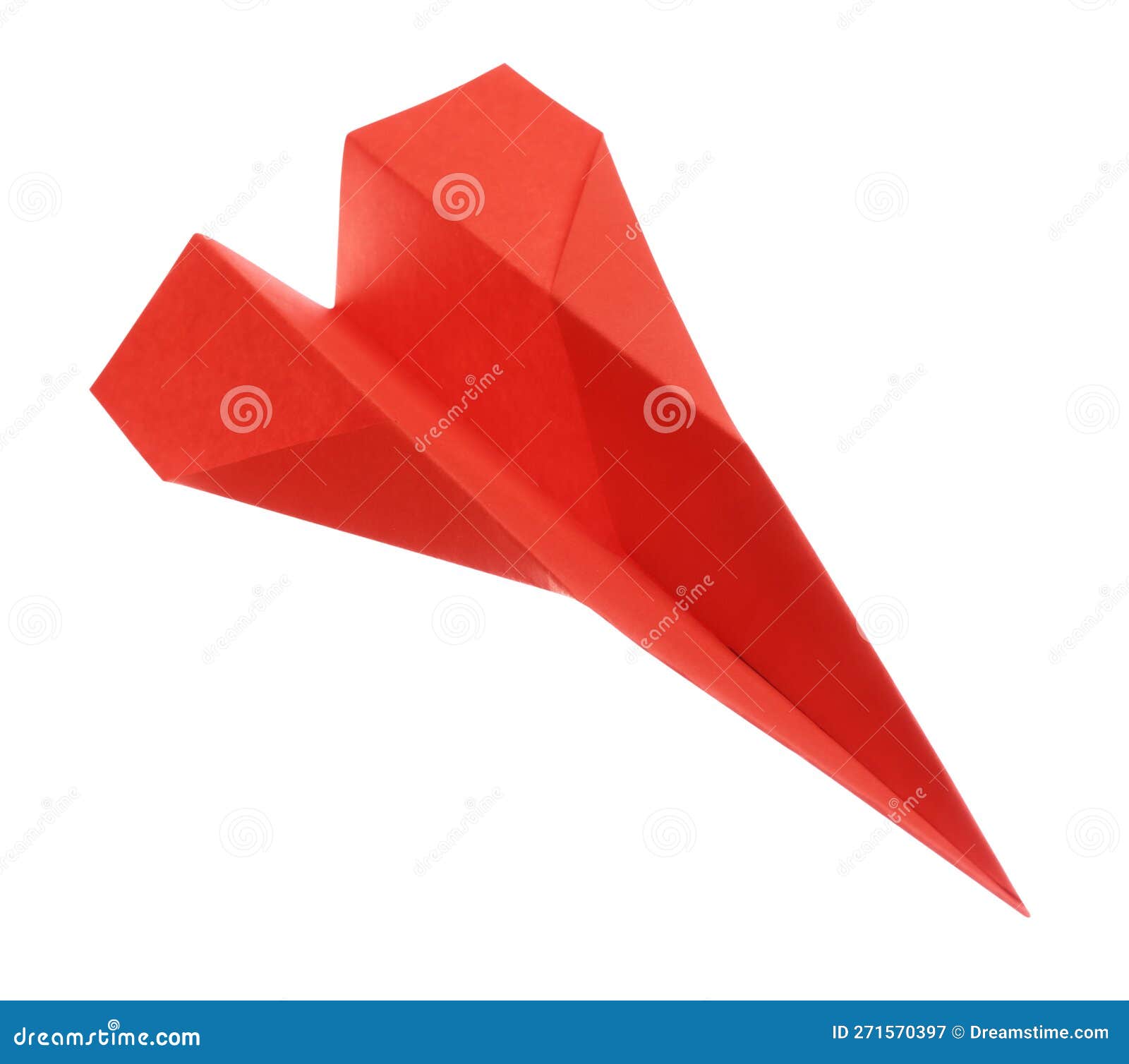 Handmade Red Paper Plane Isolated on White Stock Image - Image of ...