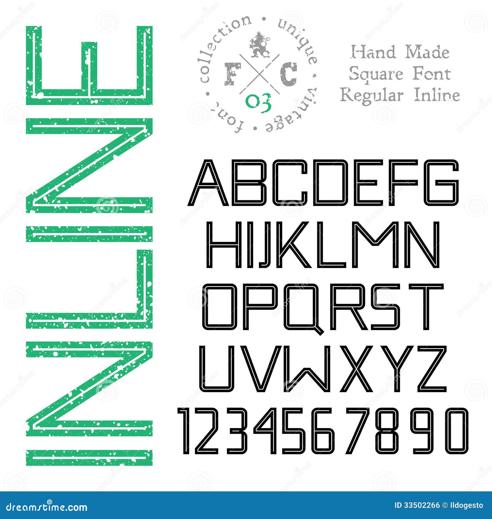 Handmade Retro Font Cartoon Vector | CartoonDealer.com #33830715