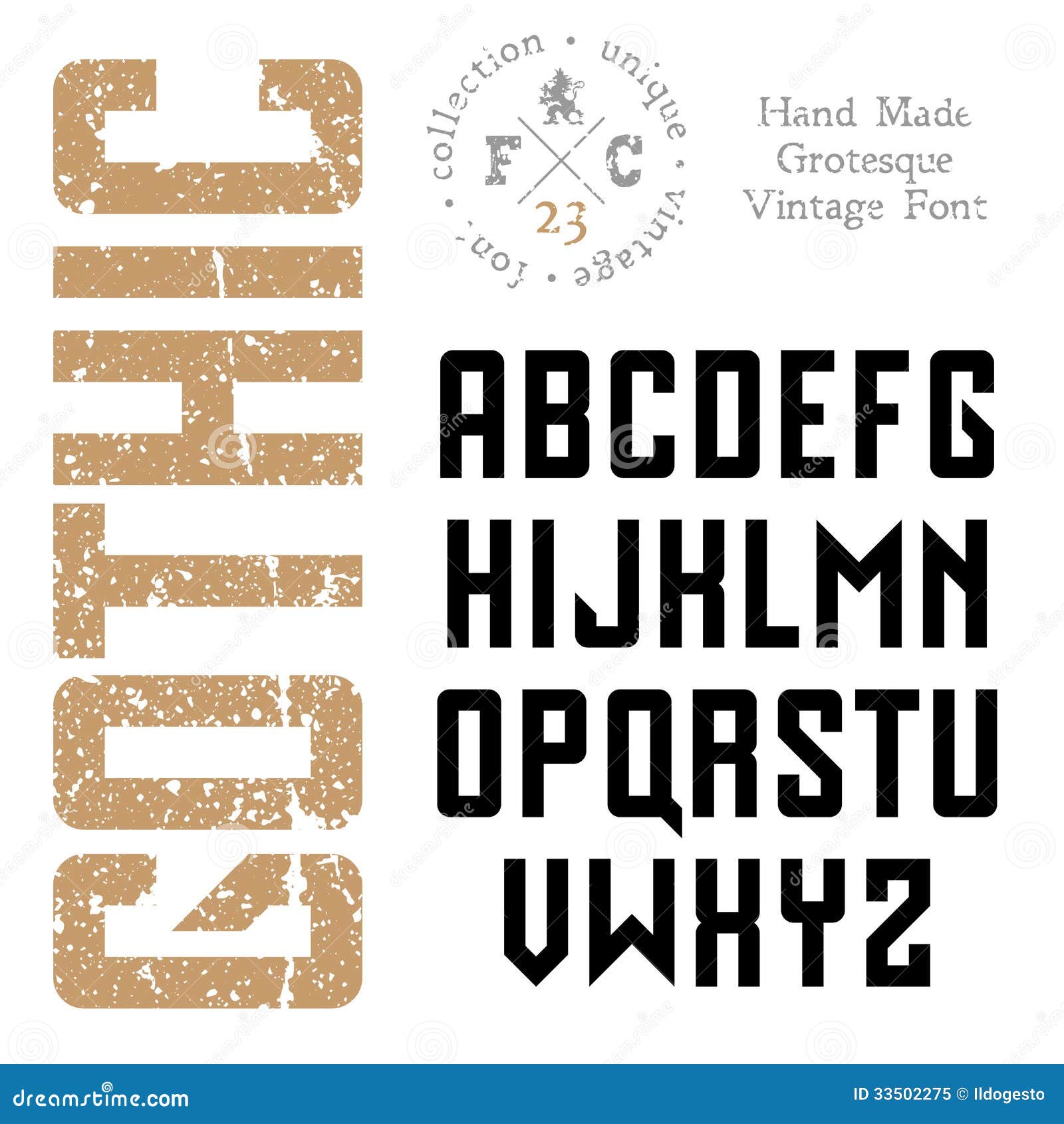 Handmade Retro Font Cartoon Vector | CartoonDealer.com #33830715
