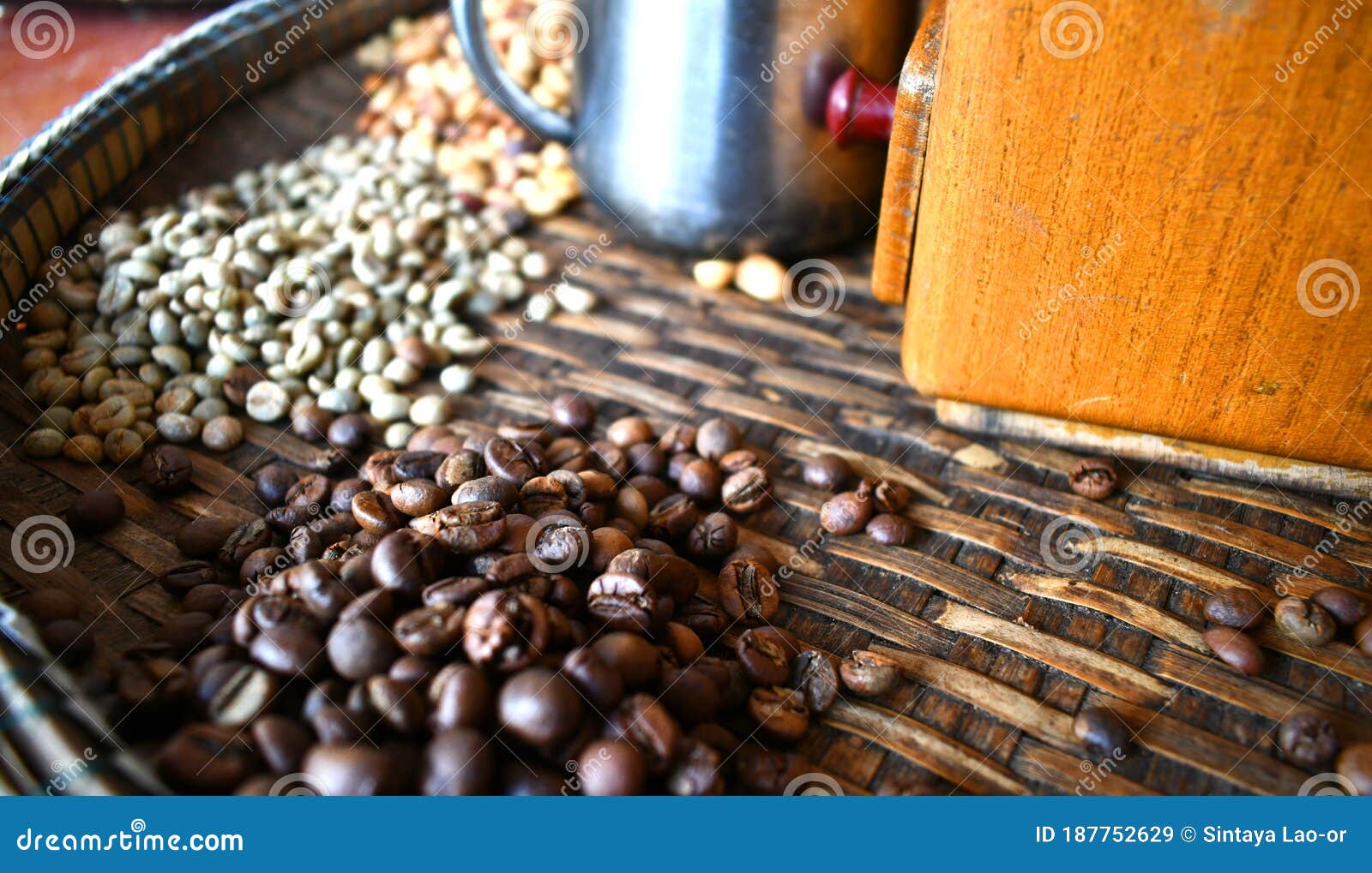 Handmade Roasted Coffee at Home Robusta Organic in Thailand Stock Image ...
