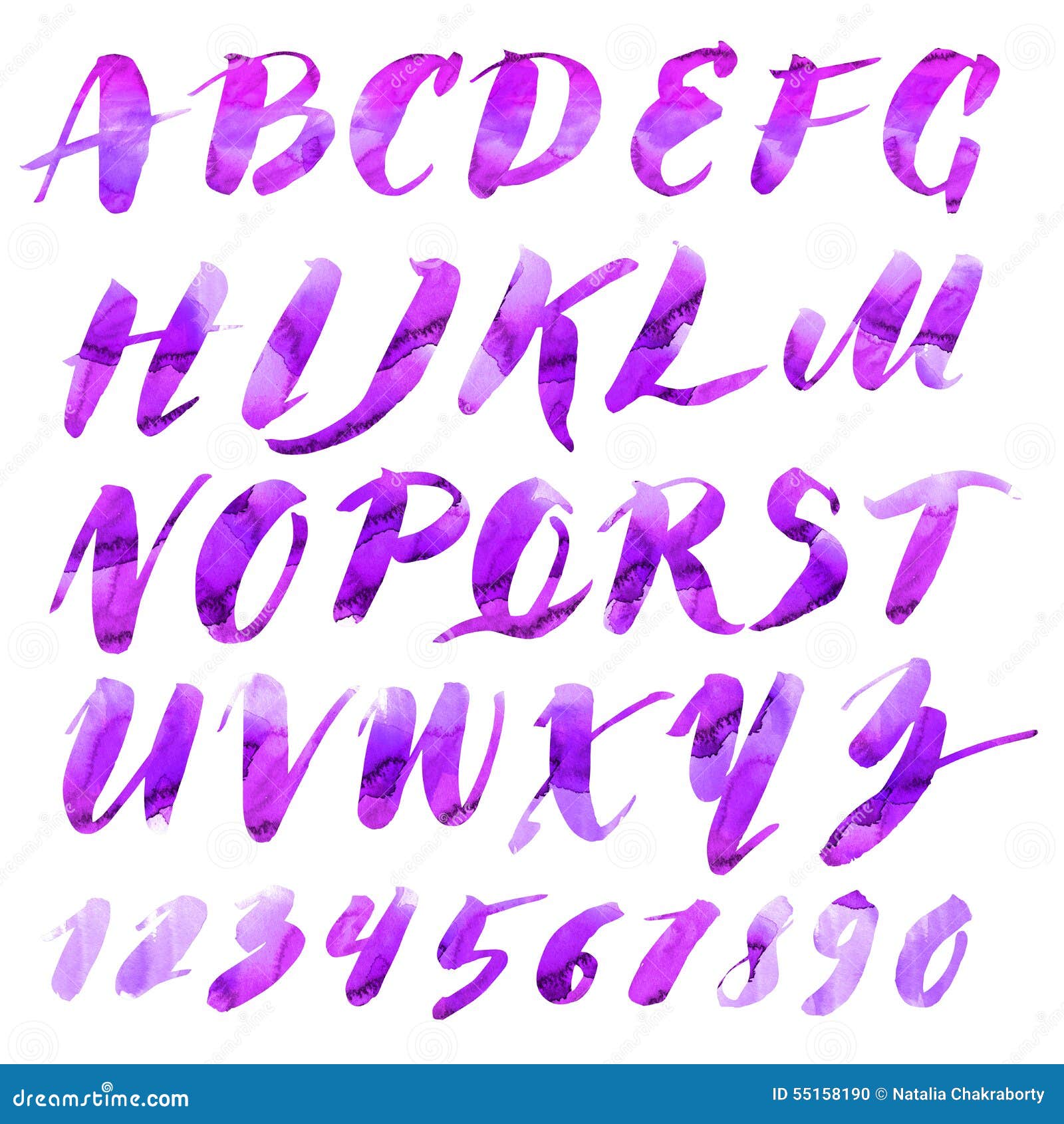 Handmade Roman alphabet stock illustration. Illustration of handwriting ...