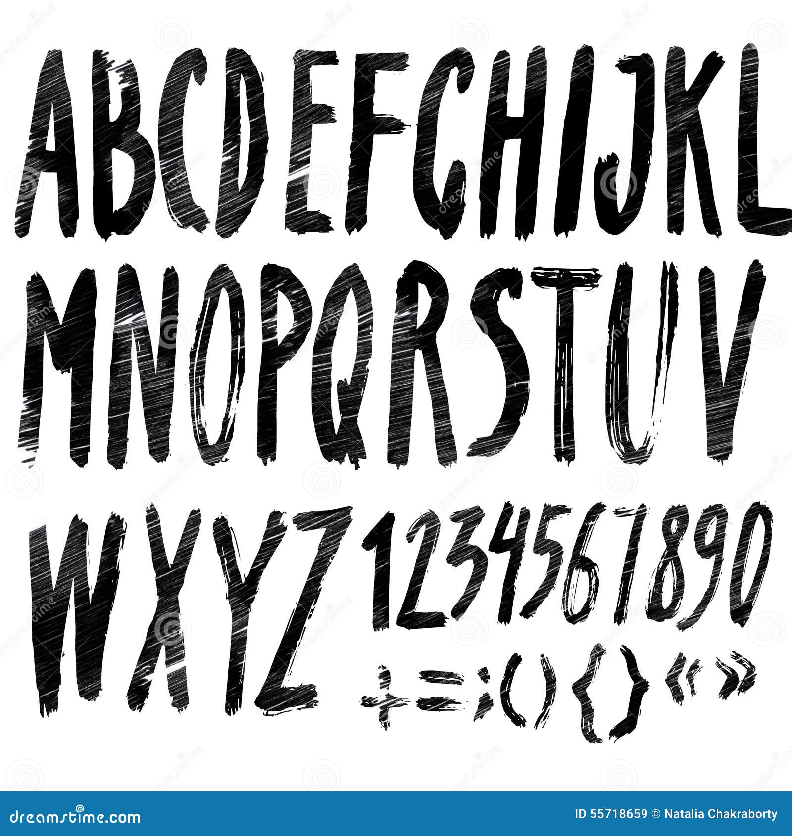 Handmade Roman alphabet stock illustration. Illustration of graphic ...