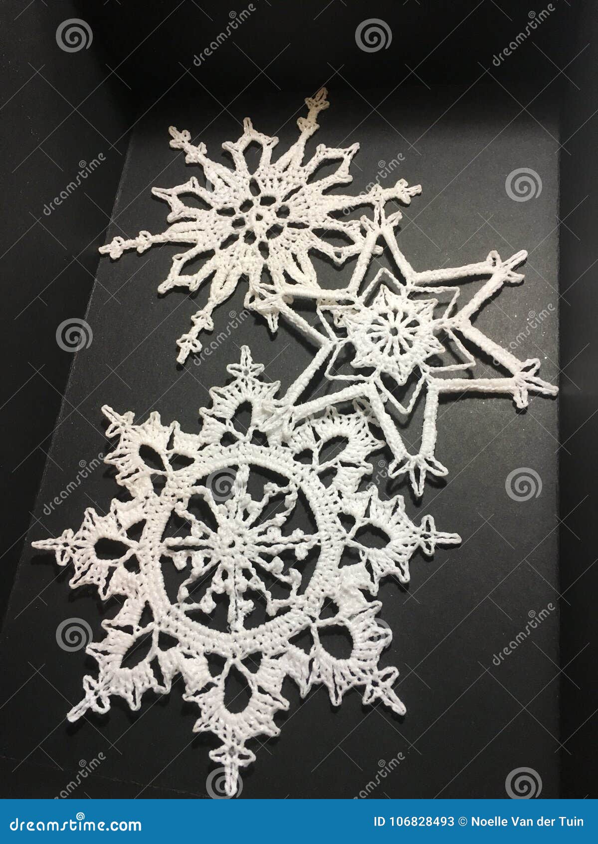 Handmade Snowflakes stock image. Image of snowflakes - 106828493