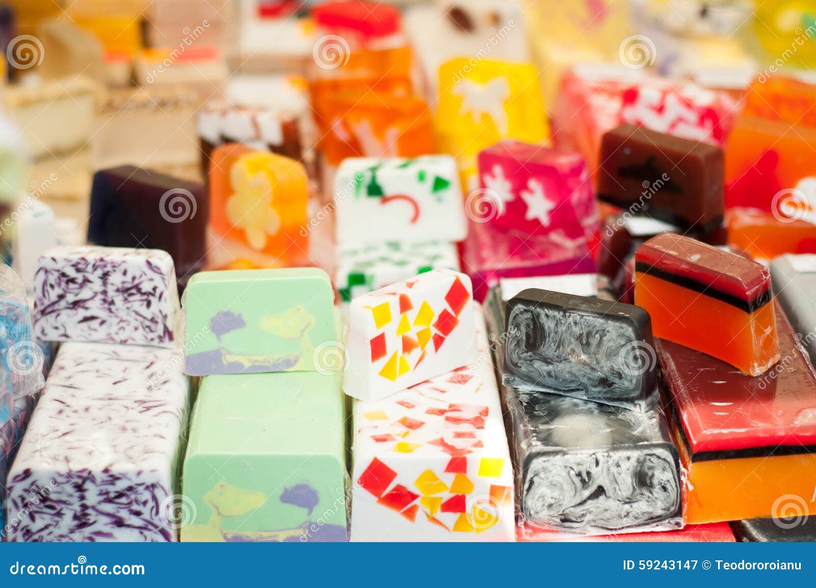 Handmade soap stock image. Image of lots, colored, cleaning - 59243147