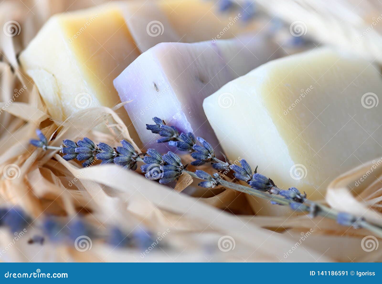 Handmade Soap with Dried Lavender Stock Image - Image of cosmetics ...
