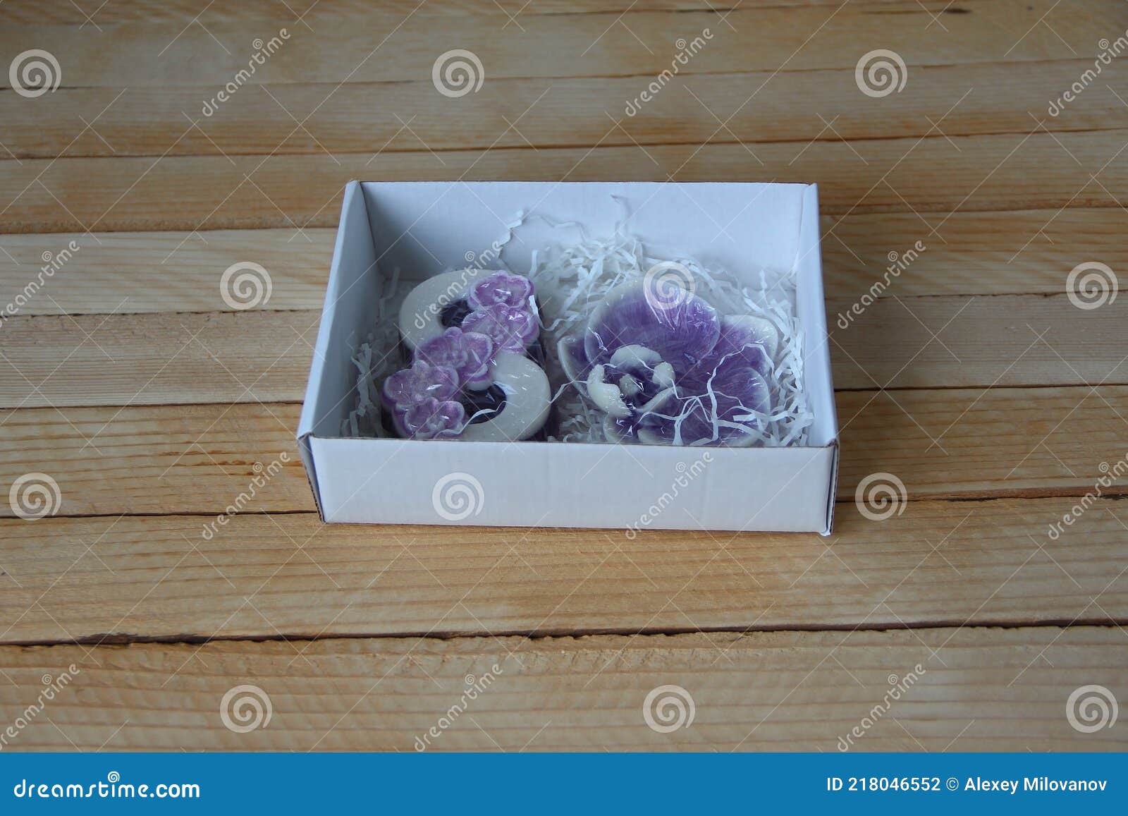 Handmade Soap in the Form of Number 8 in Gift Box Stock Photo - Image ...