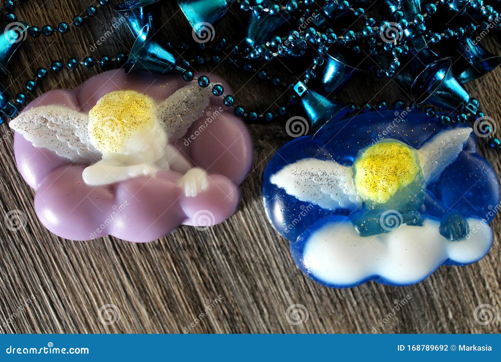 Handmade Soap in the Shape of Angels Stock Photo - Image of ...