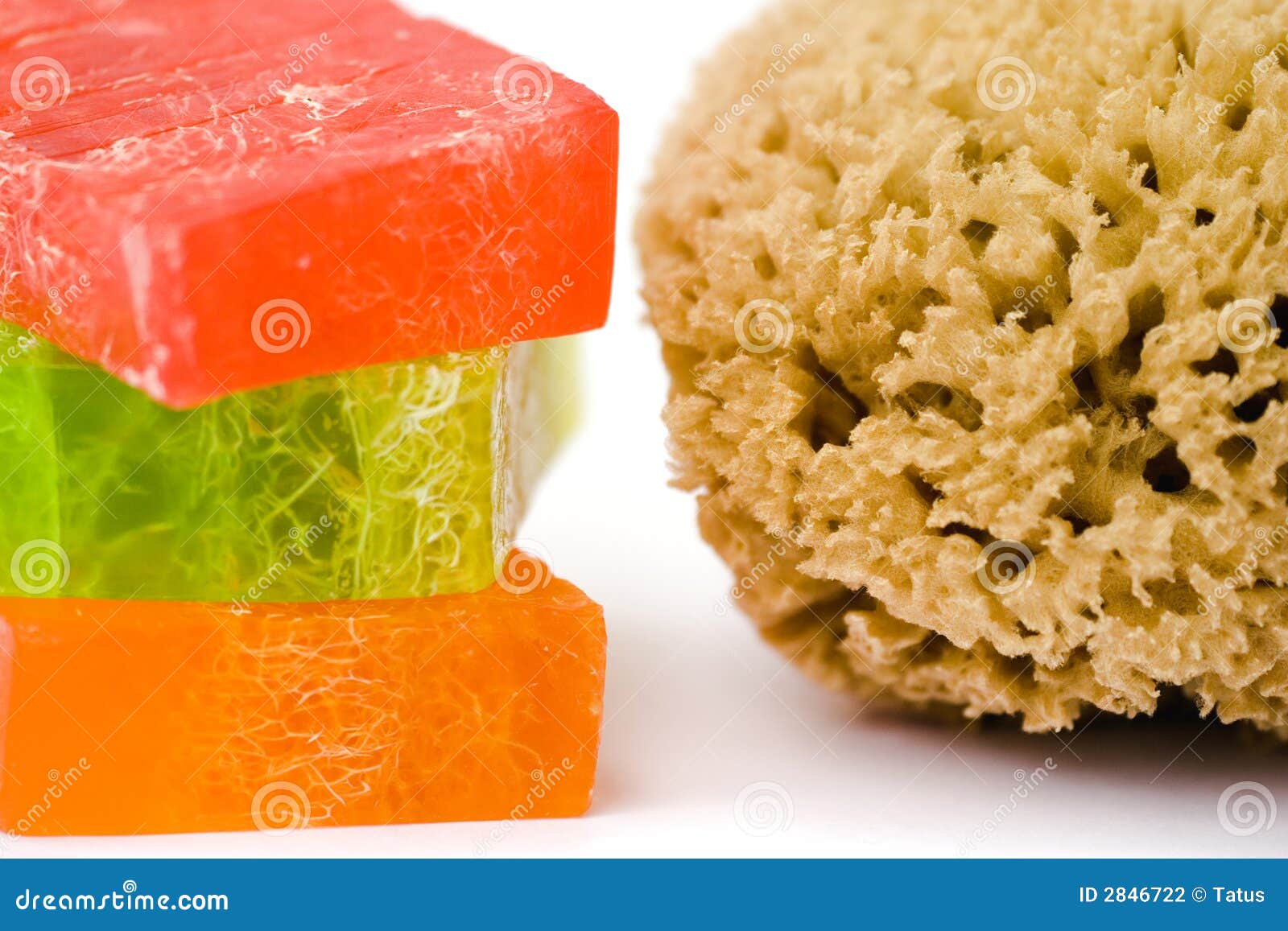 Handmade soap with sponge stock photo. Image of colorful - 2846722