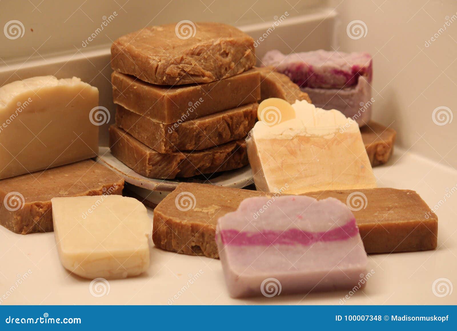 Handmade Soaps stock photo. Image of pillar, bulk, counter - 100007348