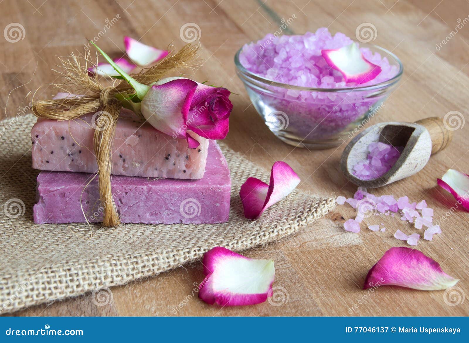 Handmade Soaps and Sea Salt Stock Image - Image of handmade, cosmetics ...