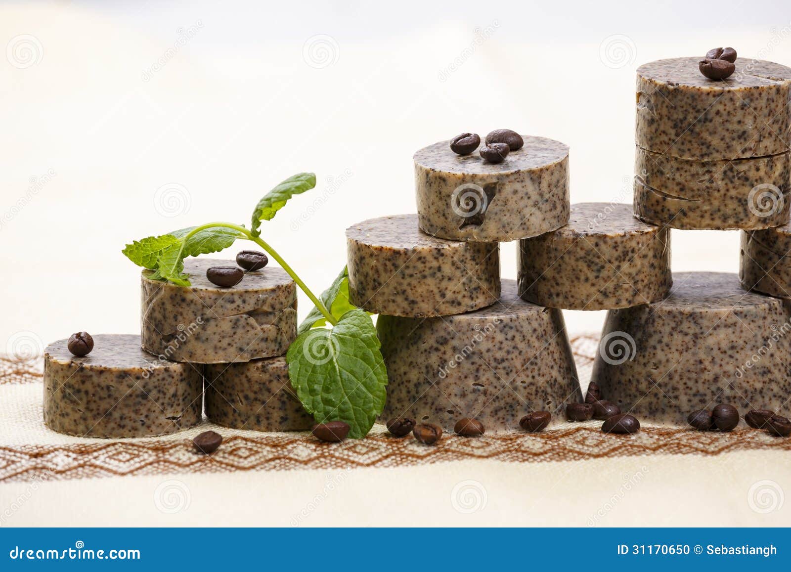 Handmade soaps stack stock photo. Image of handmade, leaf - 31170650