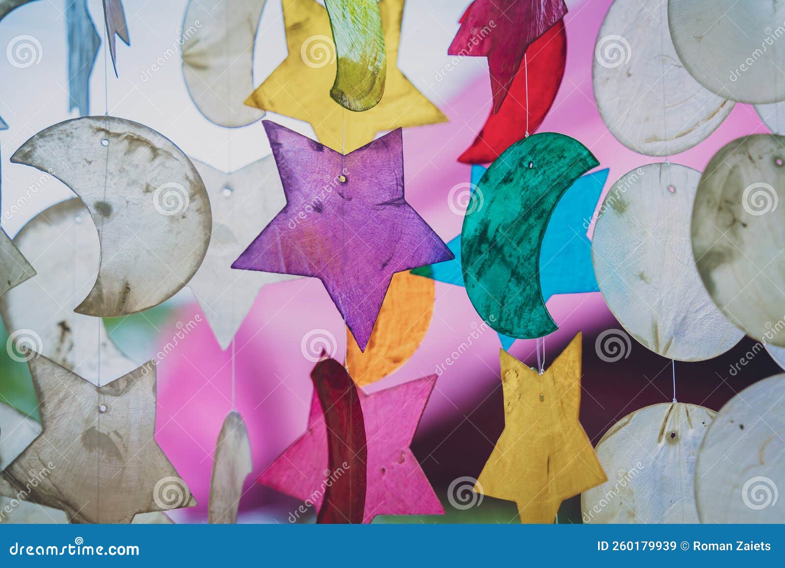 Handmade Souvenir Decorated With Colorful Art Glass Different Shapes Stock Image Image Of