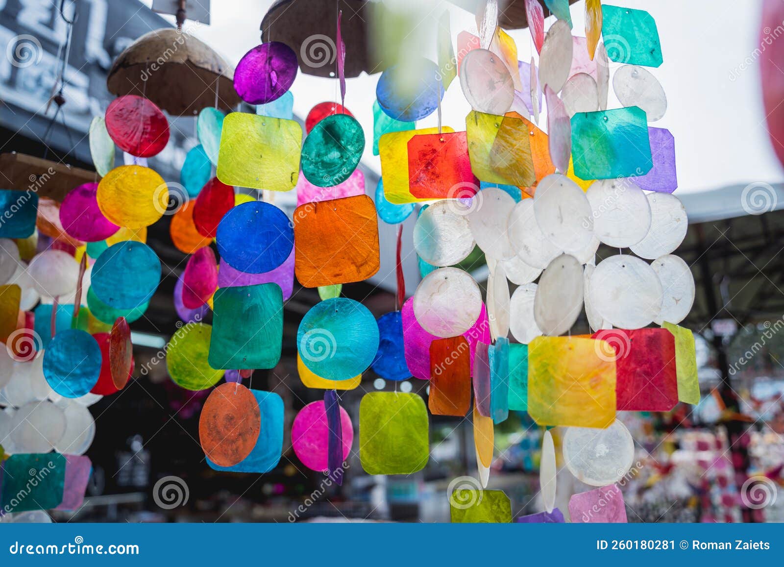 Handmade Souvenir Decorated With Colorful Art Glass Different Shapes Stock Image Image Of