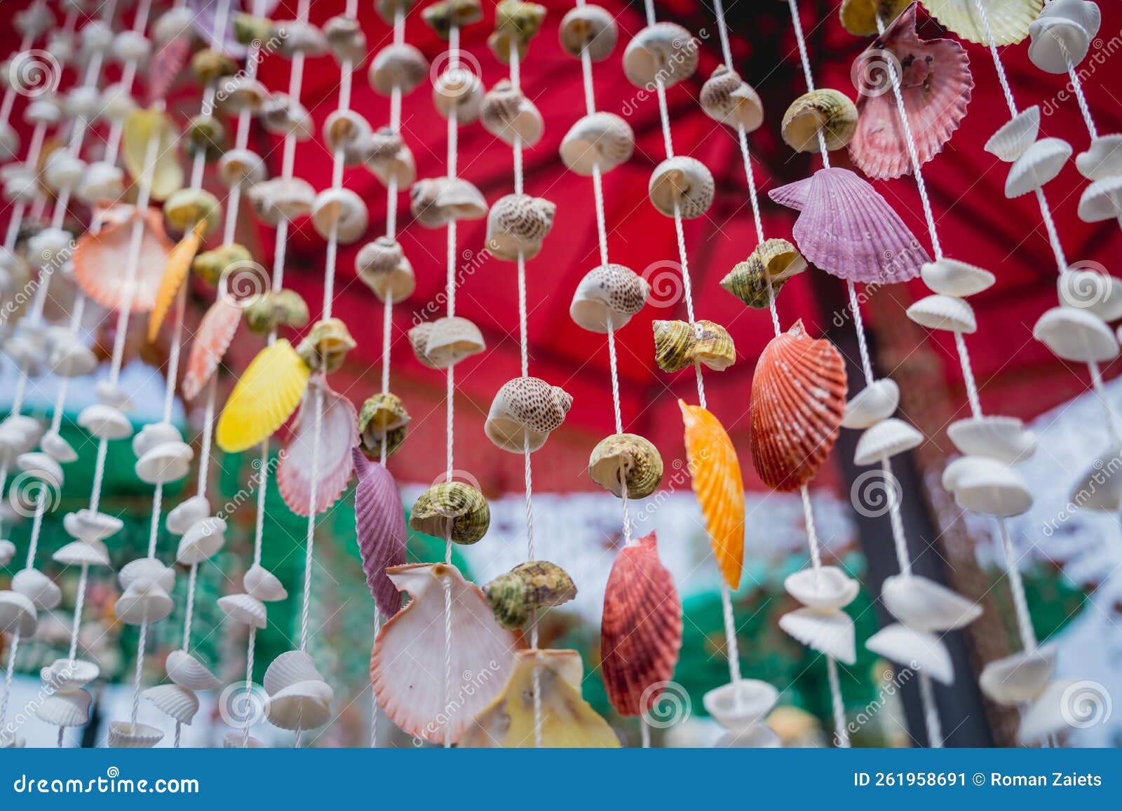 Handmade Souvenir Decorated with Different Sea Shells Stock Image ...
