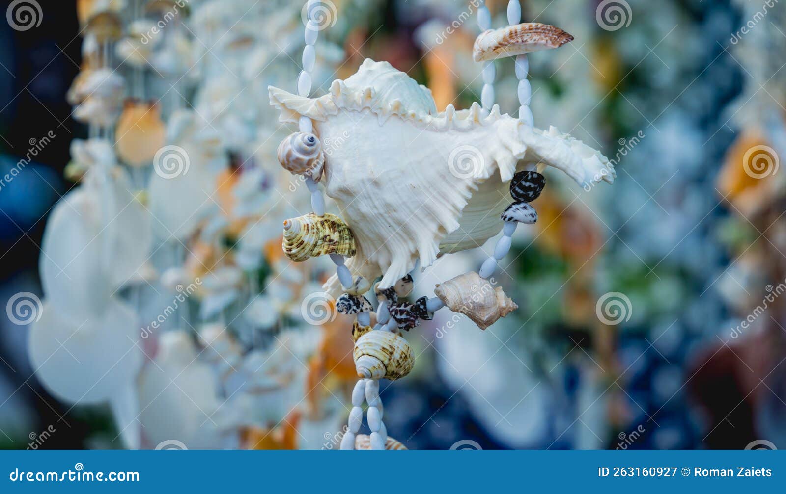 Handmade Souvenir Decorated with Different Sea Shells Stock Image ...
