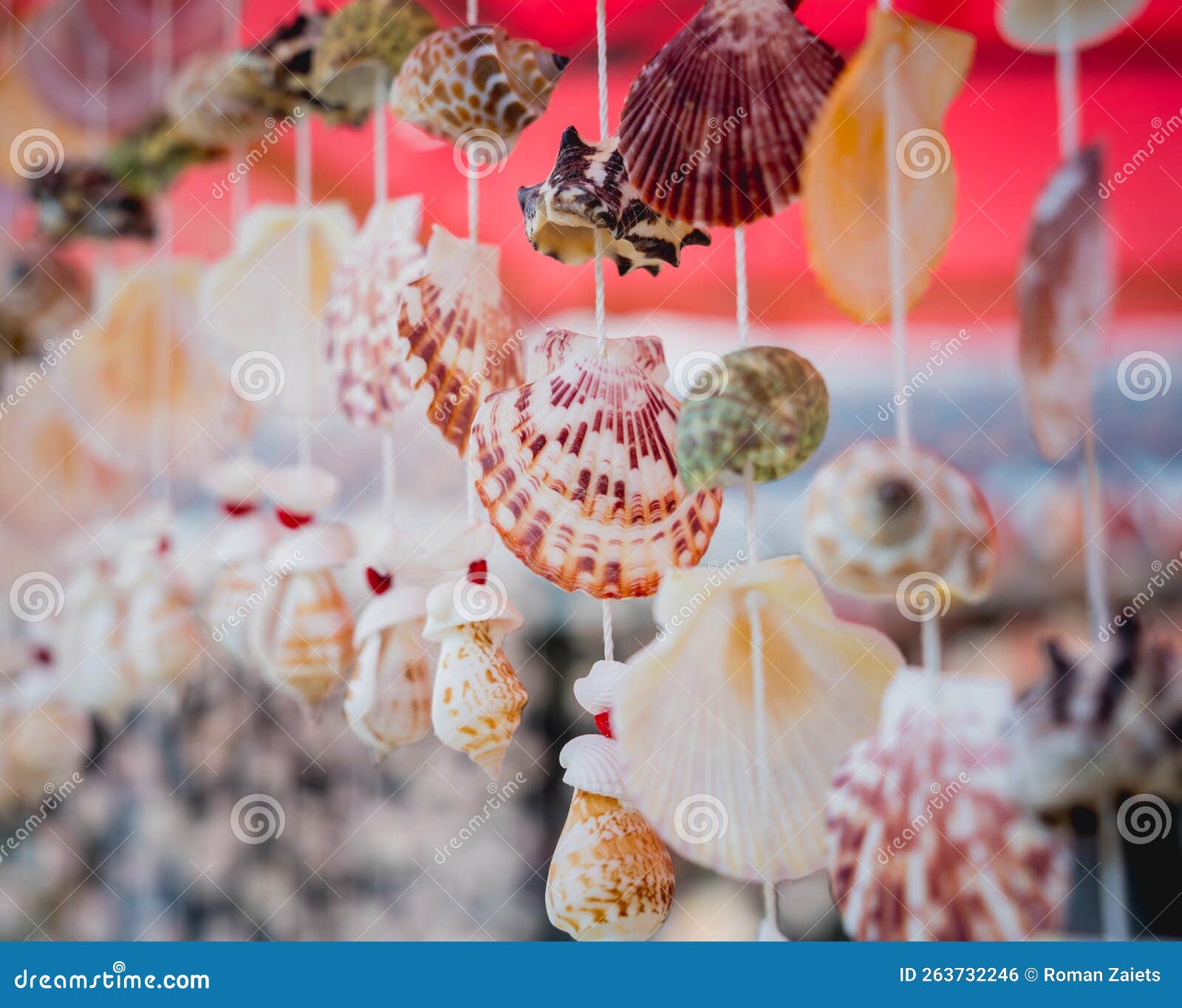 Handmade Souvenir Decorated with Different Sea Shells Stock Photo ...