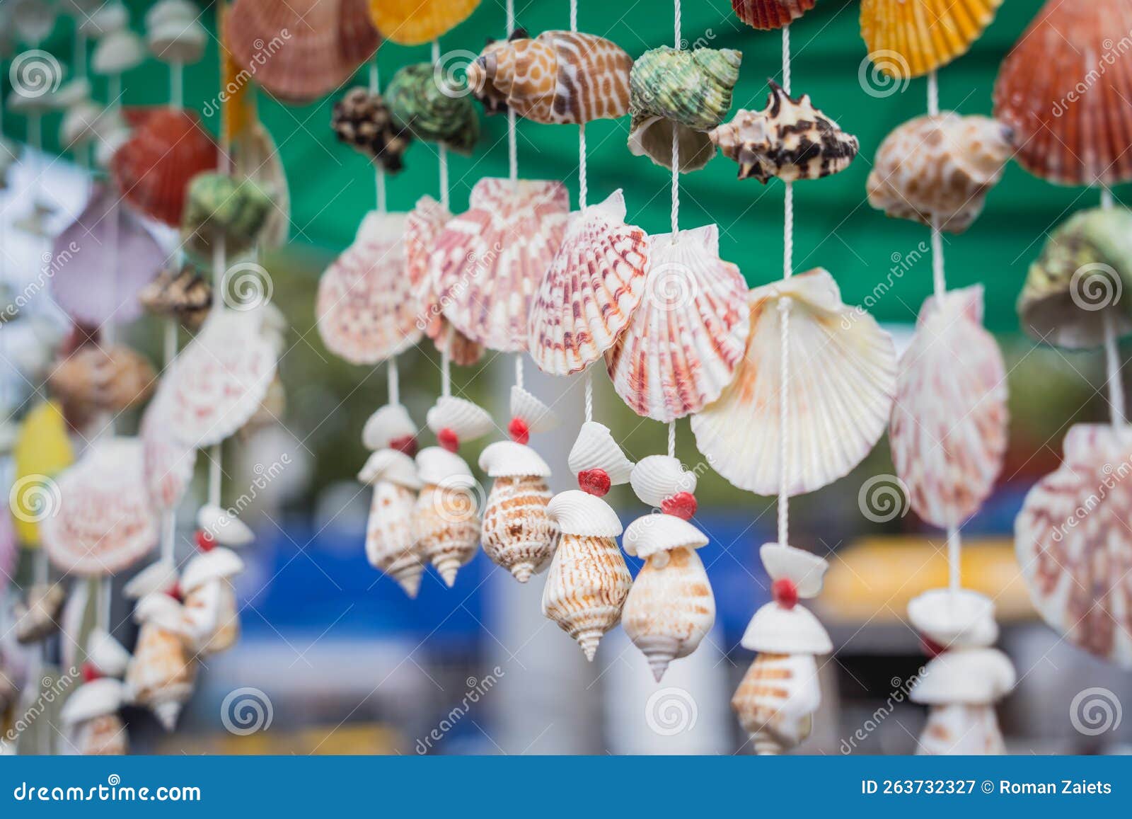 Handmade Souvenir Decorated with Different Sea Shells Stock Image ...
