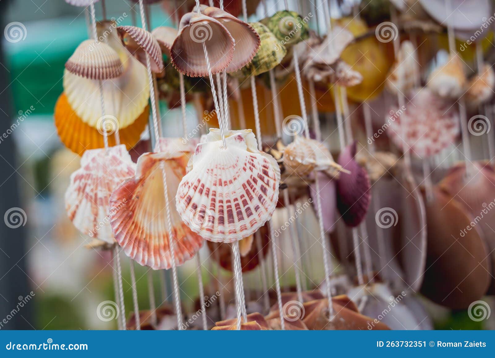 Handmade Souvenir Decorated with Different Sea Shells Stock Image ...