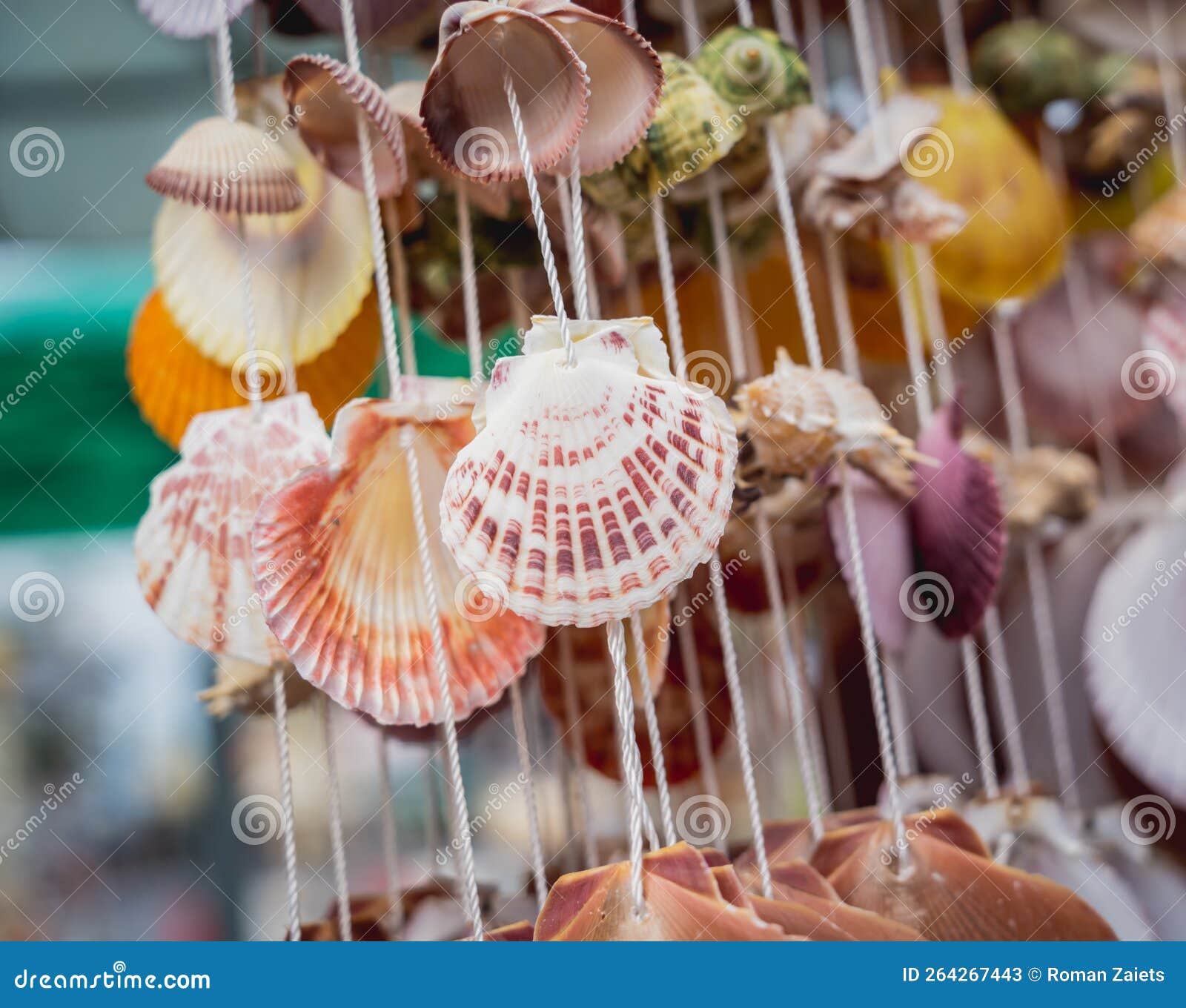 Handmade Souvenir Decorated with Different Sea Shells Stock Image ...