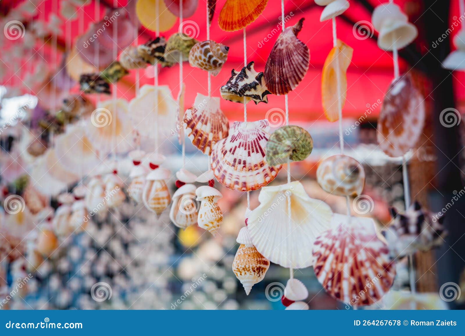 Handmade Souvenir Decorated with Different Sea Shells Stock Photo ...