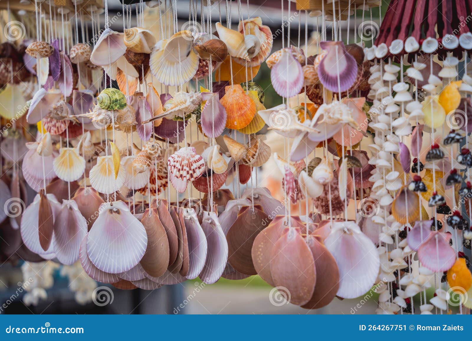 Handmade Souvenir Decorated with Different Sea Shells Stock Image ...