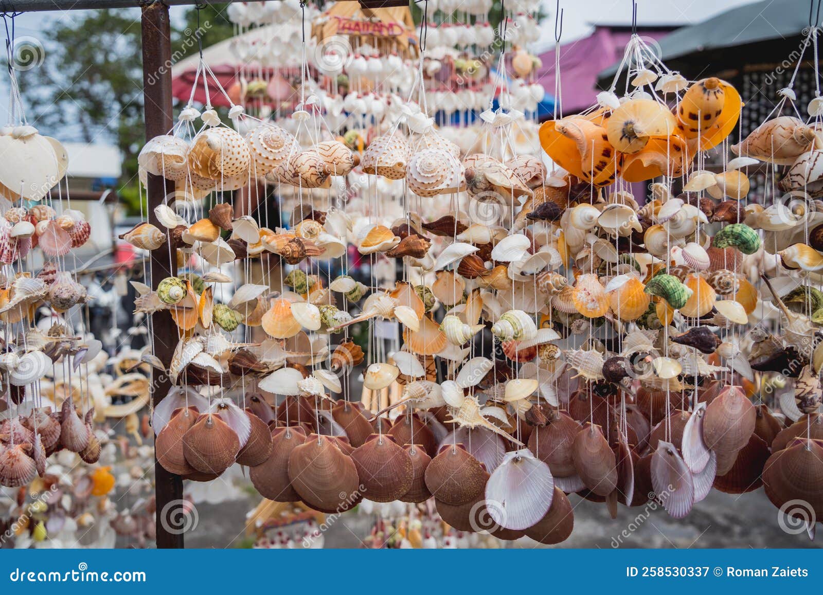 Handmade Souvenir Decorated with Different Sea Shells Stock Image ...