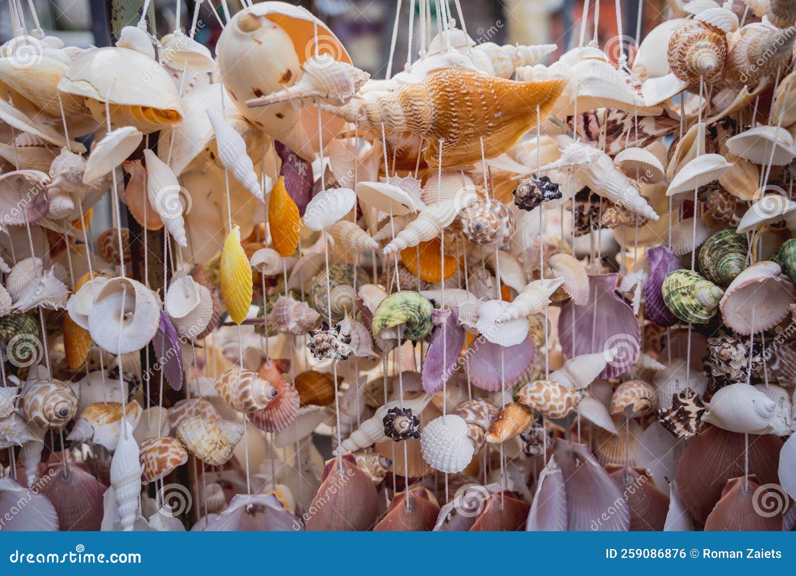 Handmade Souvenir Decorated with Different Sea Shells Stock Photo ...