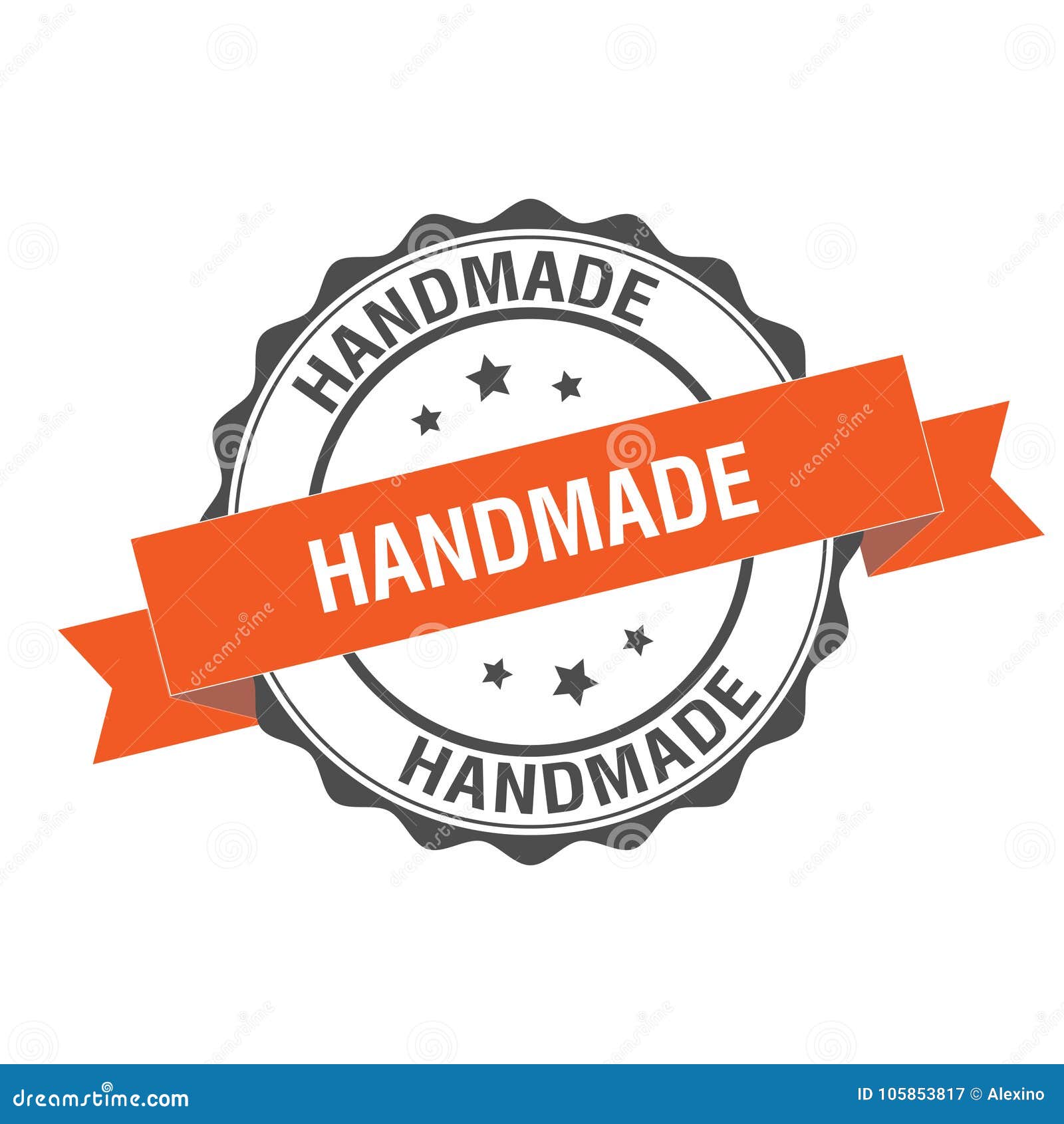 Handmade Stamp Illustration Stock Vector - Illustration of handmade ...