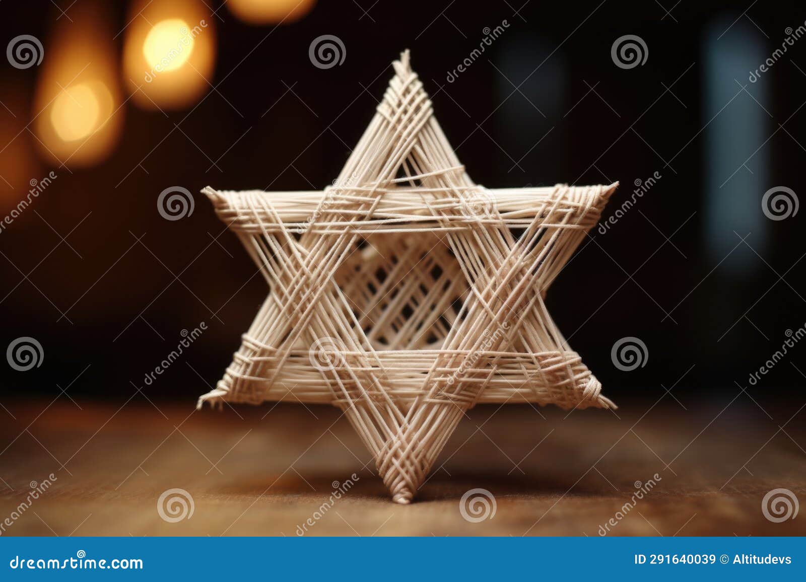 Handmade Star of David Made from String Stock Image - Image of design ...
