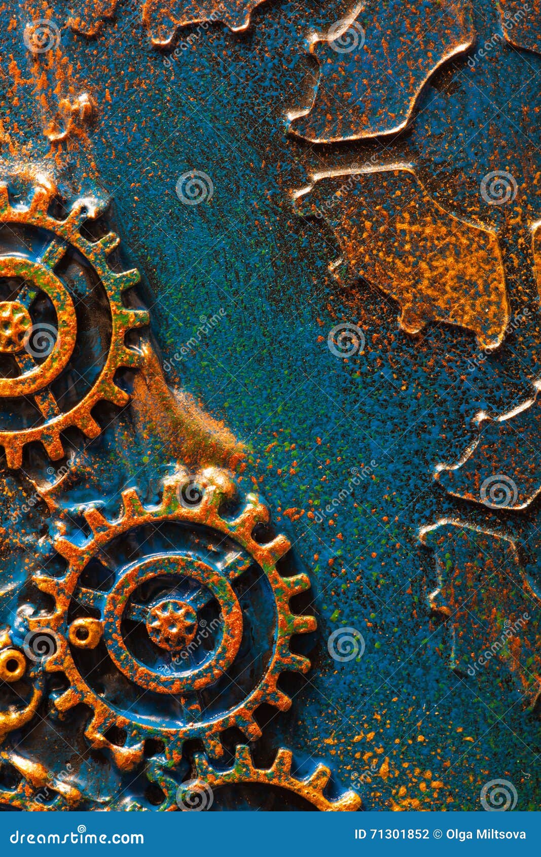 Handmade Steampunk Background Mechanical Cogs Wheels Royalty-Free Stock ...