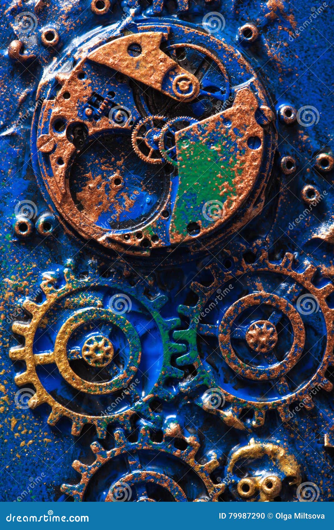 Handmade Steampunk Background Mechanical Cogs Wheels Stock Photo ...