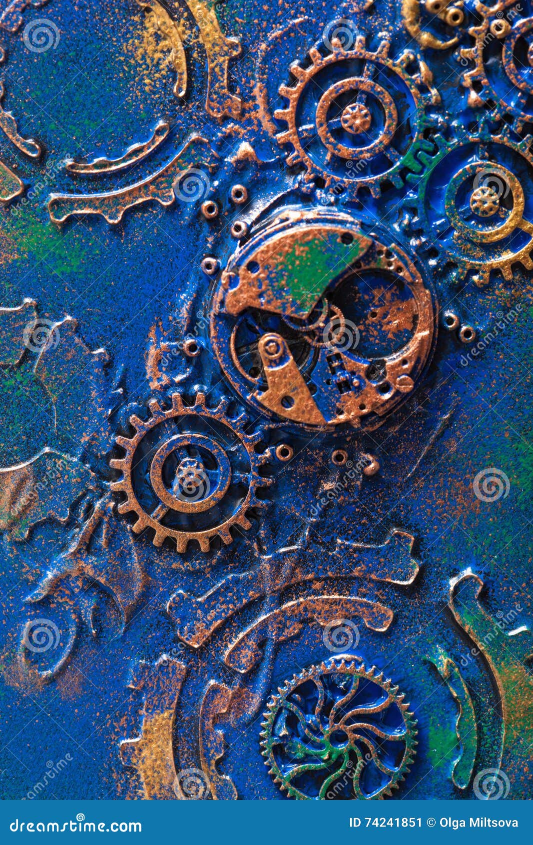 Handmade Steampunk Background Mechanical Cogs Wheels Clockwork Stock ...