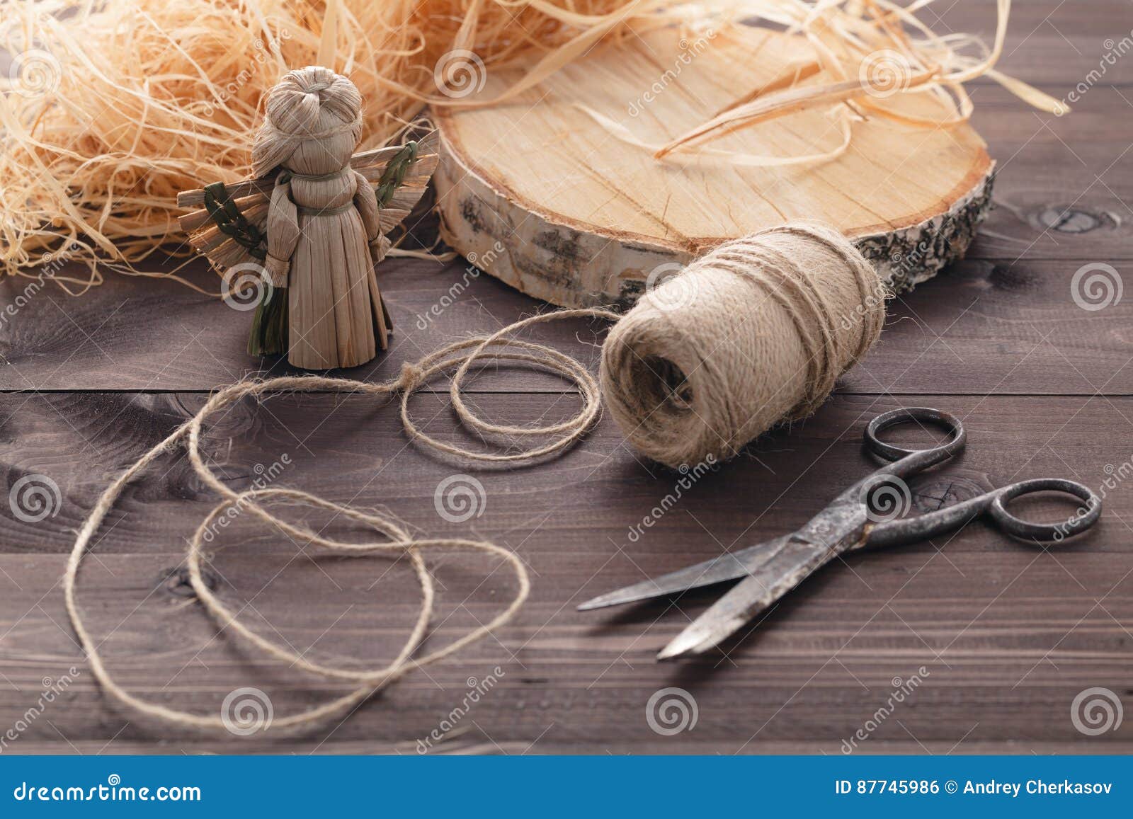 Handmade straw angel stock photo. Image of celebration - 87745986