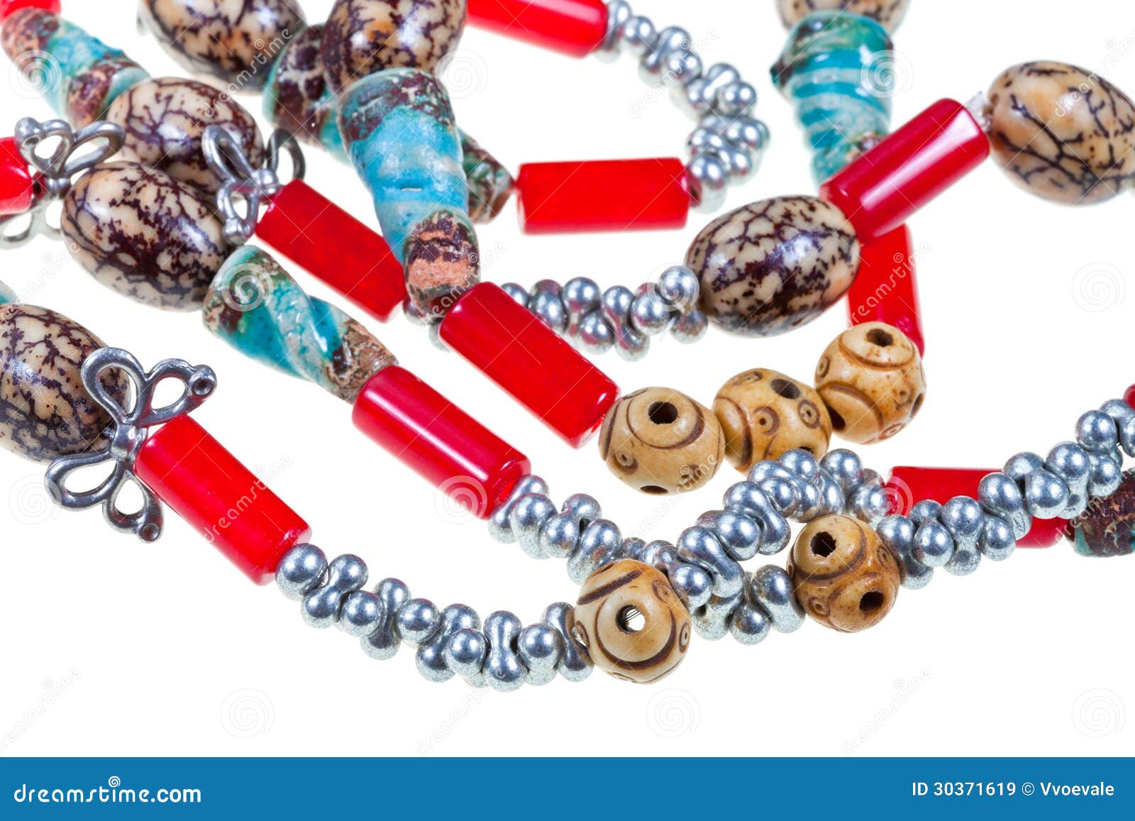 Handmade Strings with Beads Stock Image - Image of white, styling: 30371619