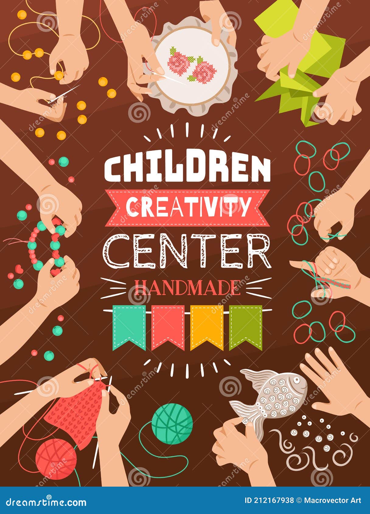 Handmade Studio Poster stock vector. Illustration of creation - 212167938