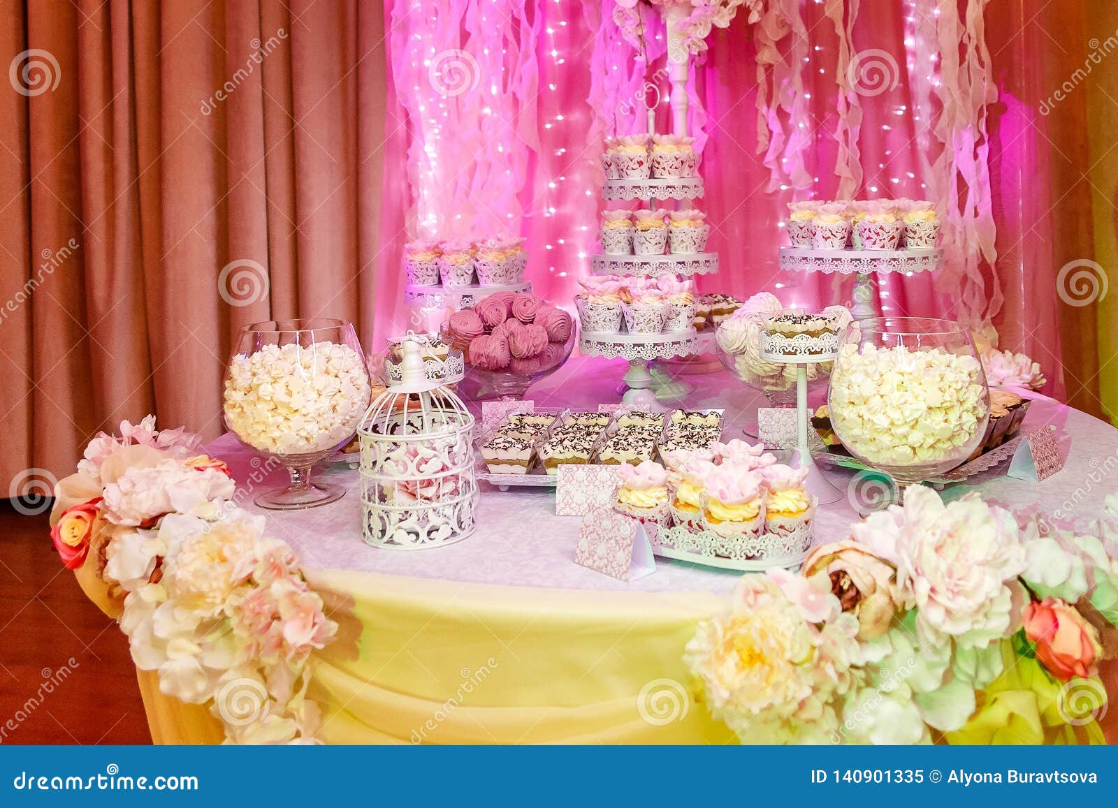 Handmade Sweets on a Round Wedding Table Stock Image - Image of cooked ...
