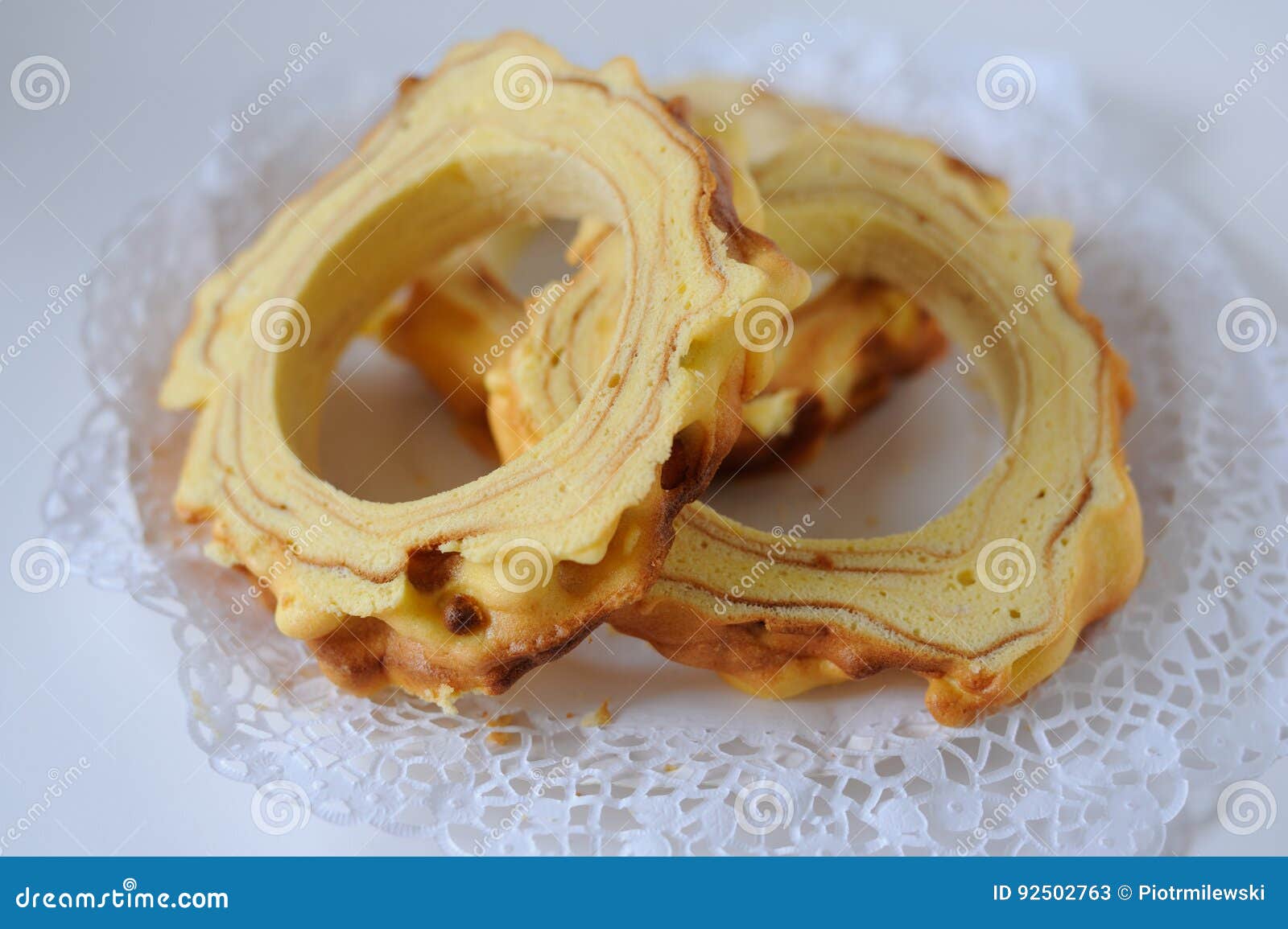 Handmade Traditional Sweet Bread Shells On Cooling Rack. Stock ...