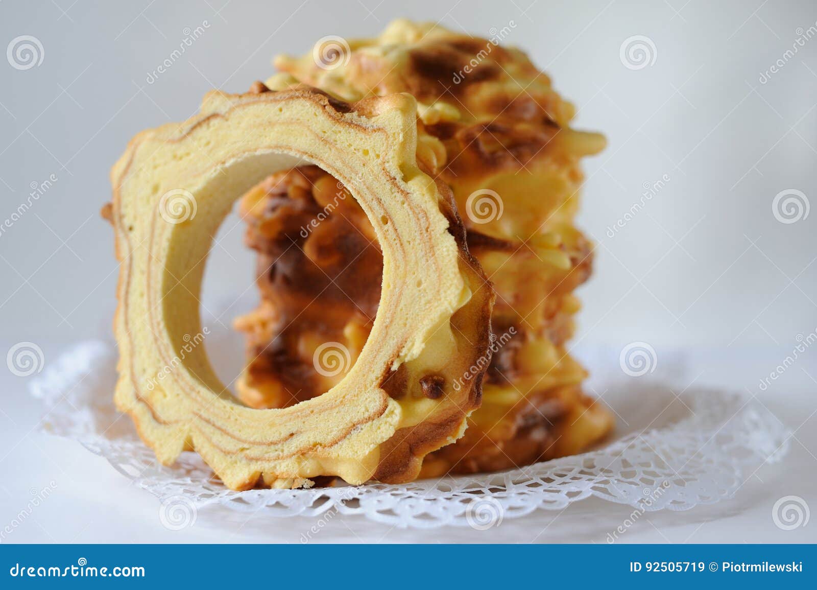 Handmade Traditional Sweet Bread Shells On Cooling Rack. Stock ...