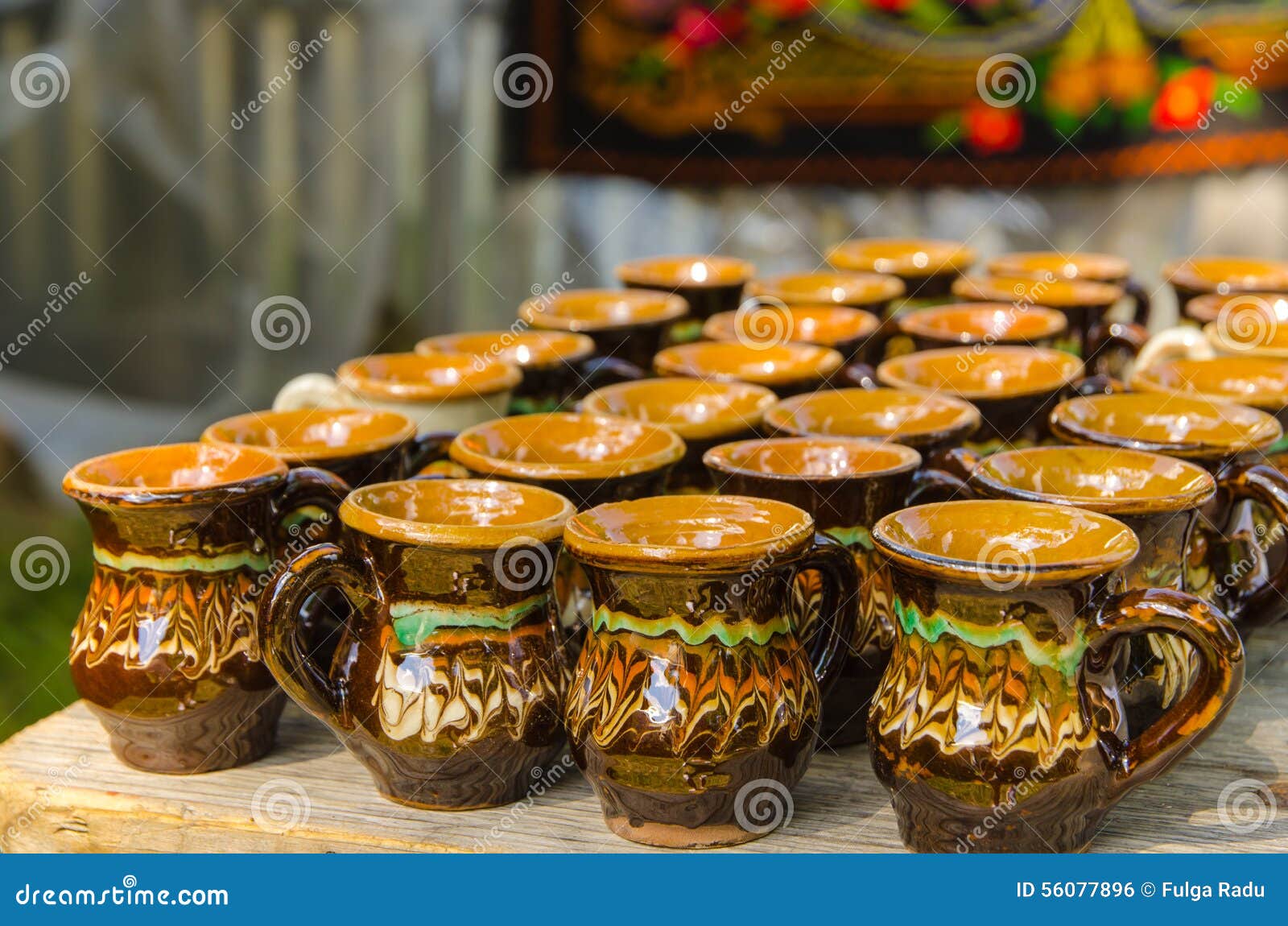 Handmade traditional cups stock photo. Image of artisan - 56077896