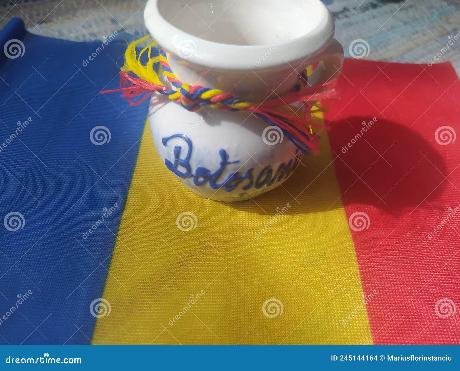 Handmade Traditional Romanian Objects Placed on the Romanian Flag and ...