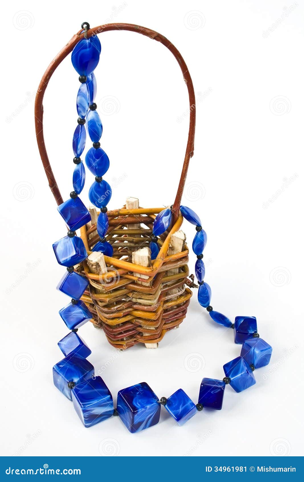 Handmade Trinkets in Basket Stock Image - Image of plastic, closeup ...