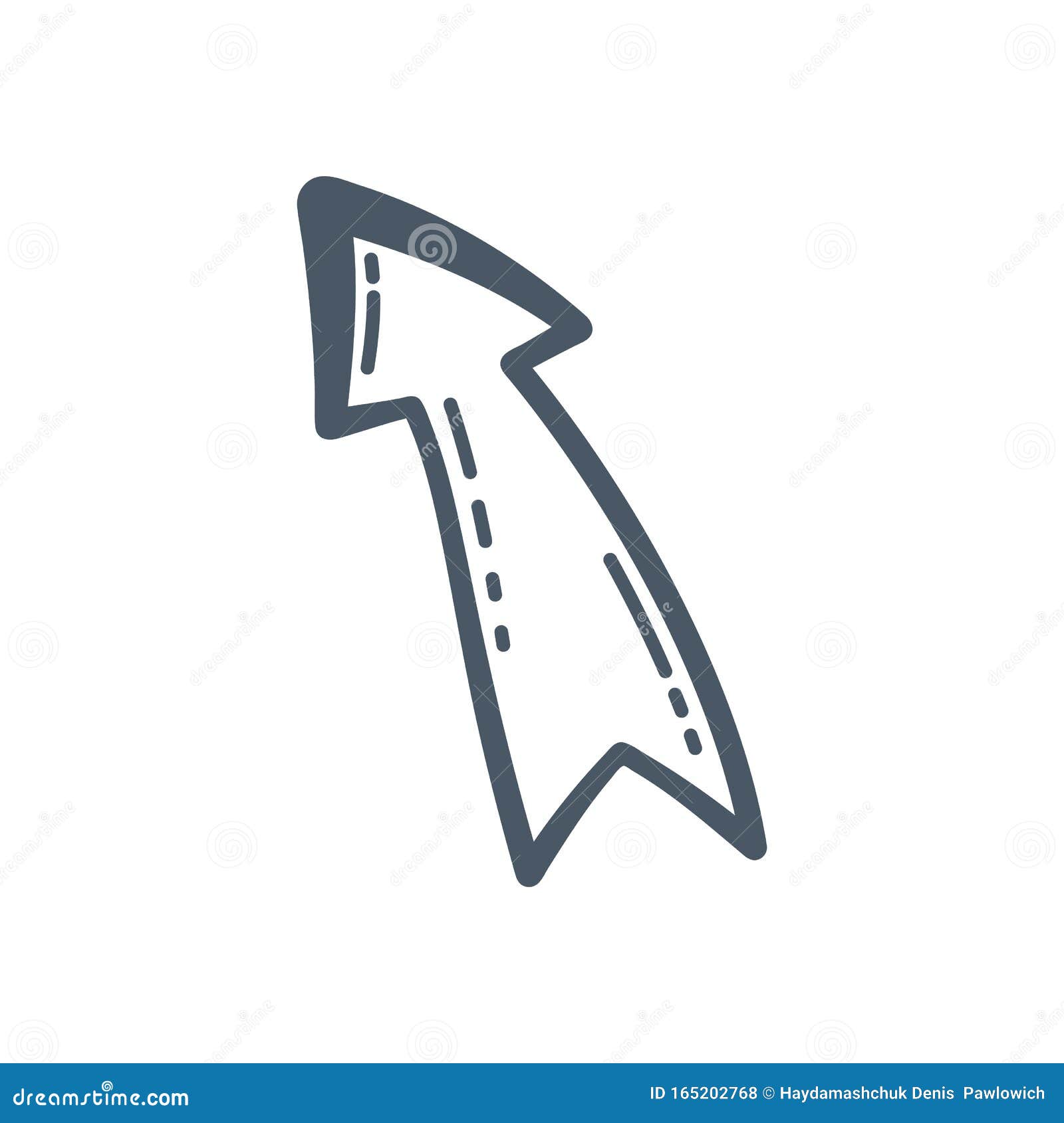 Handmade Vector Arrow Design Set in Cartoon Style. Stock Vector ...