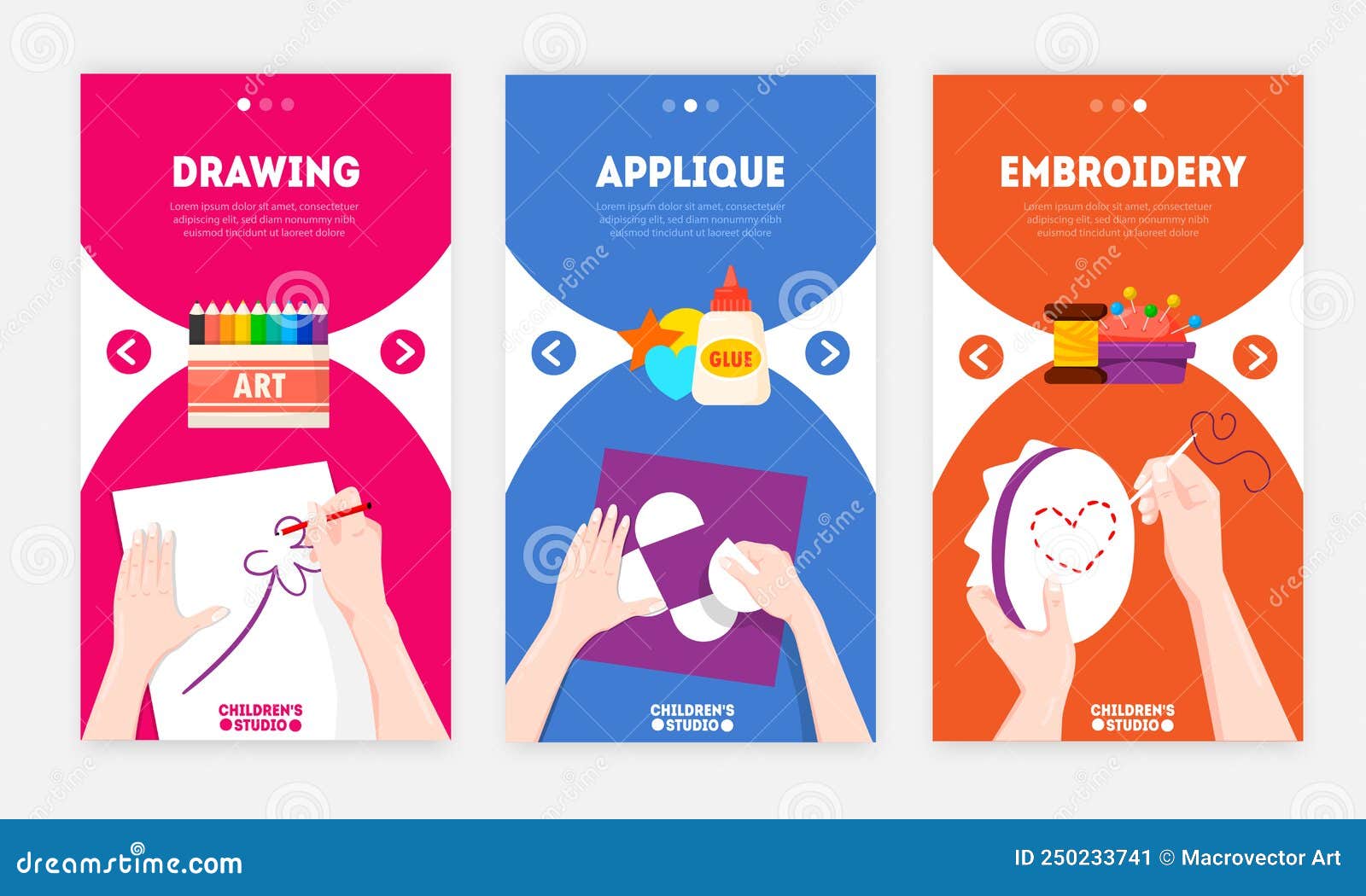 Handmade Vertical Banners stock vector. Illustration of colorful ...