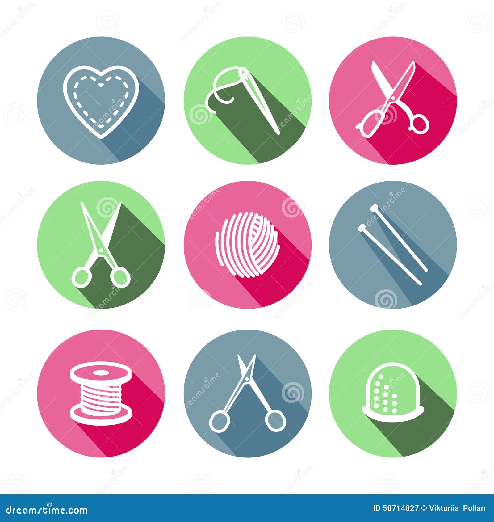 Handmade Vintage Style Vector Icon Set Stock Vector - Illustration of ...