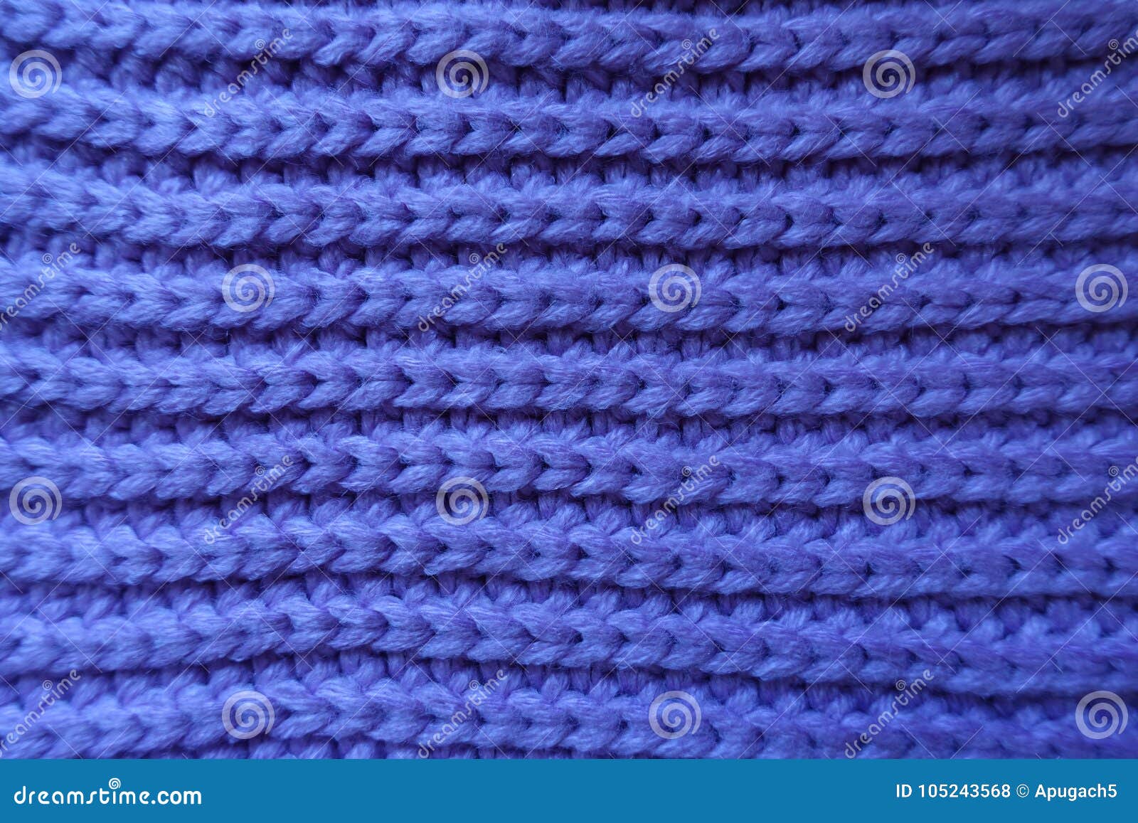 Handmade Violet Knitted Fabric with Ribbing Pattern Stock Photo - Image ...