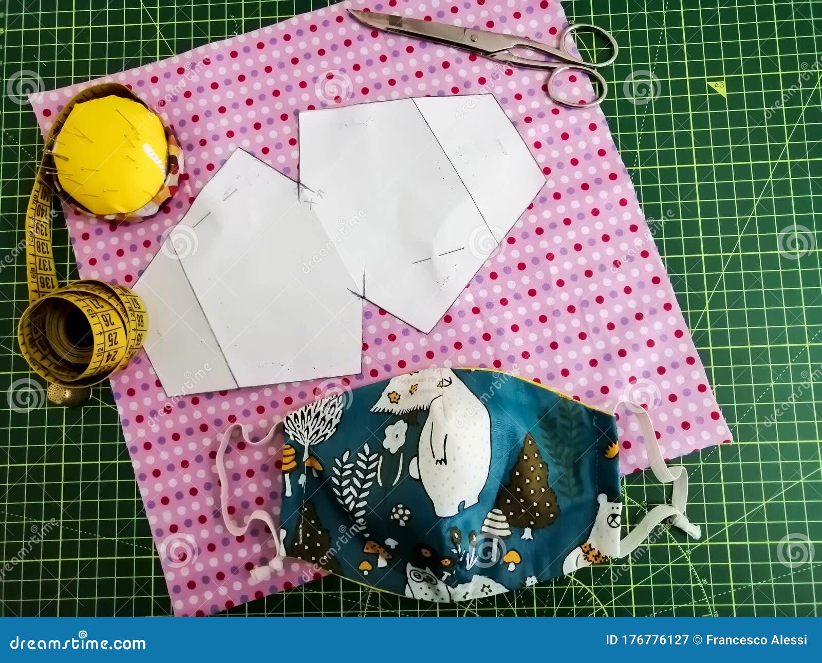 Handmade virus mask stock image. Image of coronavirus - 176776127